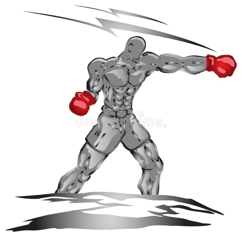 Boxer punch stock vector. Illustration of cartoon, iconic - 18016726
