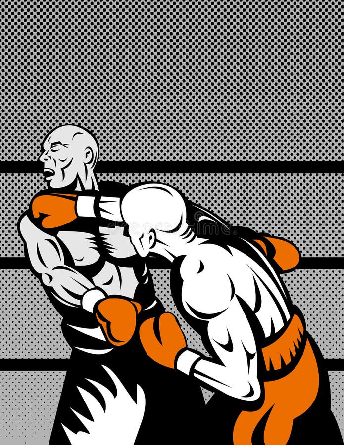 Boxer knockout punch stock illustration. Illustration of roll - 16041366
