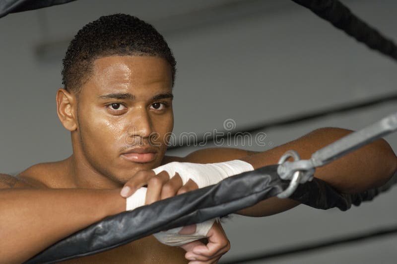 Boxer Resting on Boxing Ring Stock Image - Image of fighter, club: 29649157