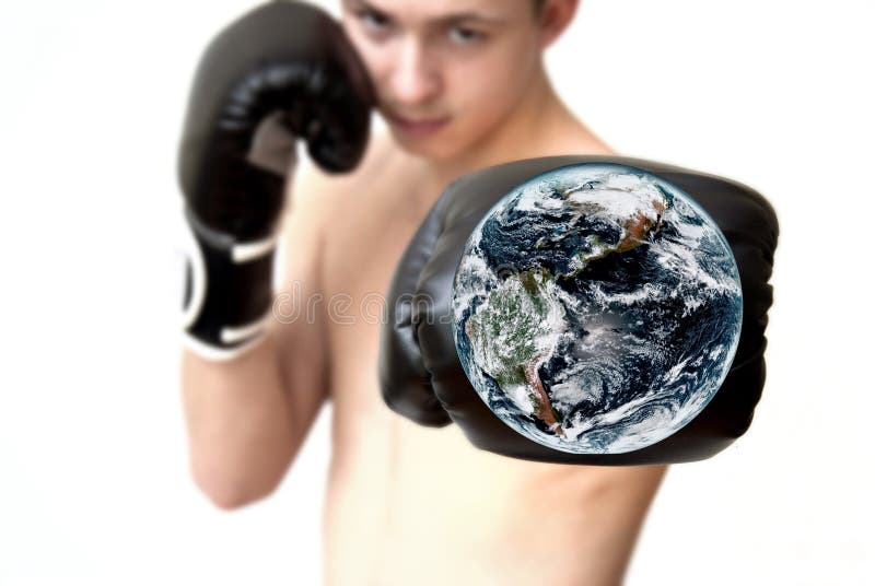 Boxer Shot Shows the Globe, Showing Aggression Elements Furnished by ...