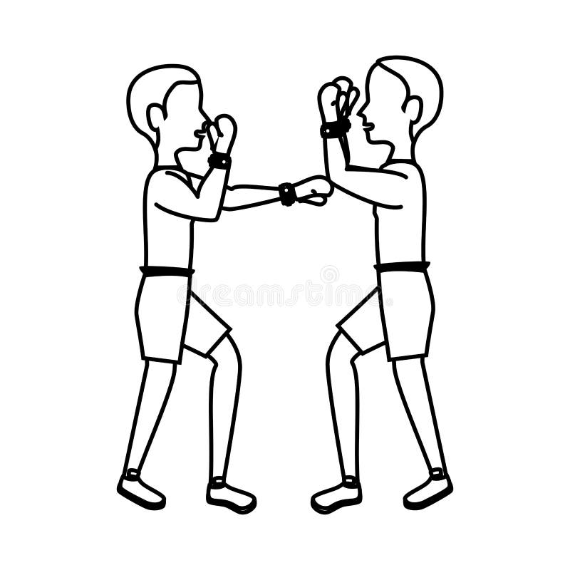 Boxer Silhouette Avatar Icon Stock Illustration - Illustration of ...