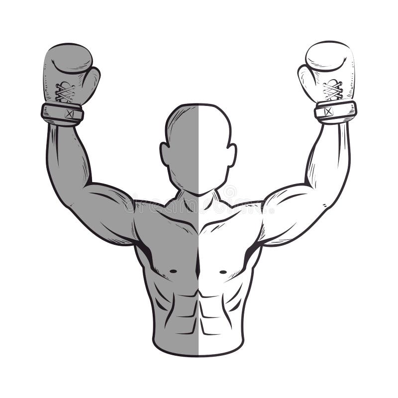 Boxer Silhouette Avatar Icon Stock Illustration - Illustration of human ...