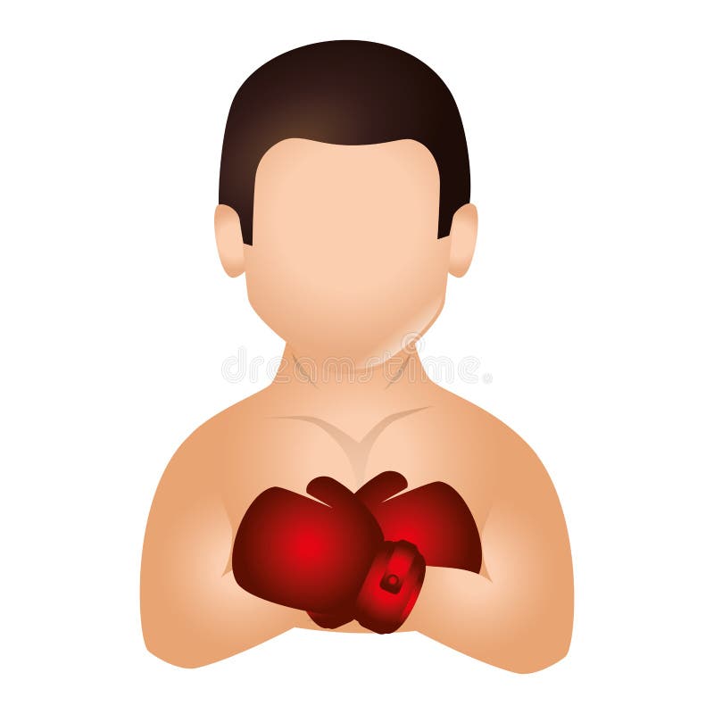 Boxer Silhouette Avatar Icon Stock Illustration - Illustration of ...