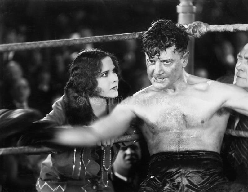 Boxer Sitting in the Corner of a Boxing Ring Stock Image - Image of ...