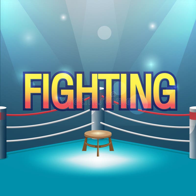 Boxer Stage Background Fight Text Stock Vector - Illustration of match ...