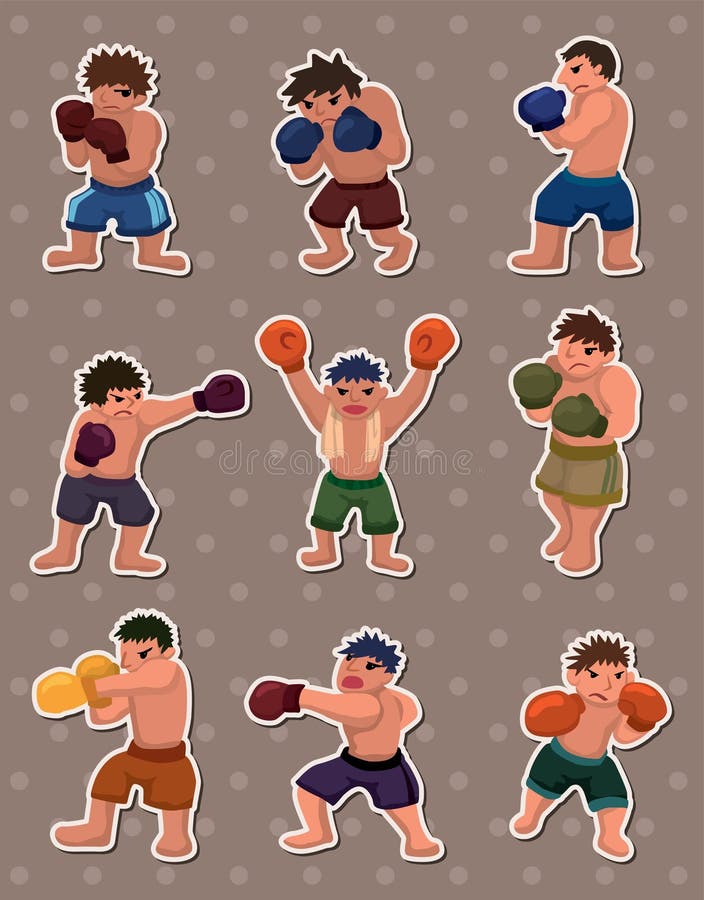 Boxer stickers stock vector. Illustration of isolated - 24724329