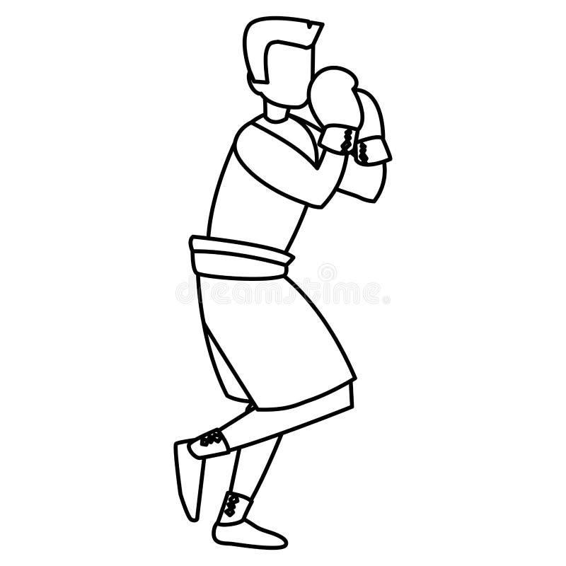 Boxer Training Avatar Character Stock Vector - Illustration of ...