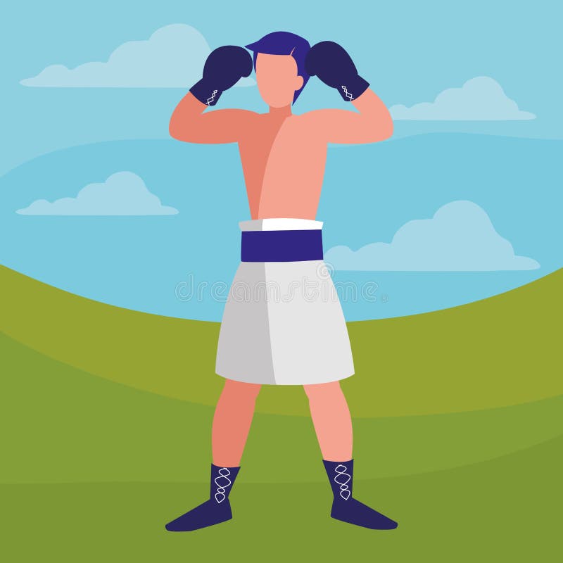 Boxer Training Avatar Character Stock Vector - Illustration of shorts ...