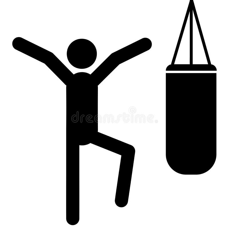 Boxer Icon. Hand Drawn Vector Illustration Stock Vector - Illustration ...