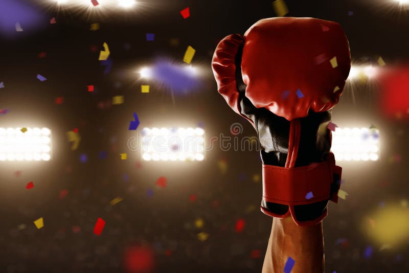 Boxer Win the Championship Match Stock Image - Image of challenge ...
