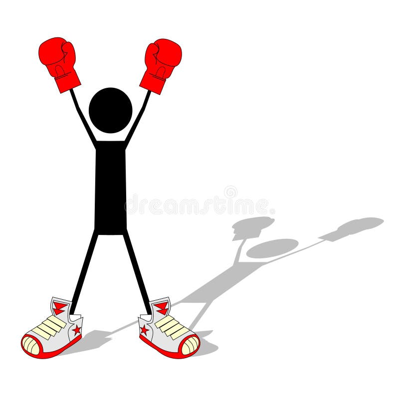 Victory boxing stock vector. Illustration of sport, strong - 18388040