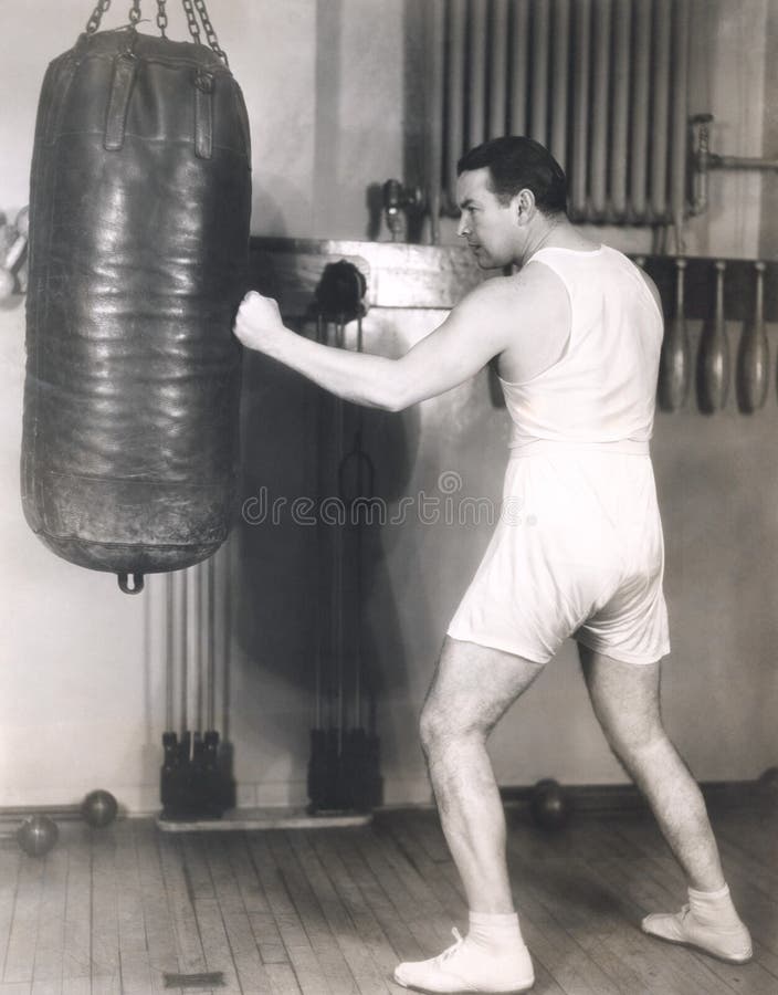Boxer working out at gym stock image. Image of black - 59791921