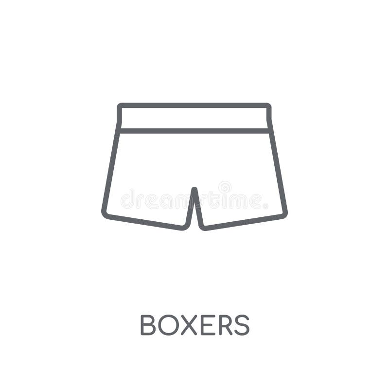 Boxers Linear Icon. Modern Outline Boxers Logo Concept on White Stock ...