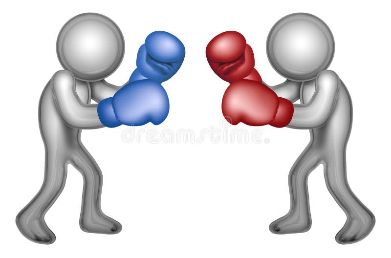 Two Opponents Facing Each Other. Conflict. People Talk Face To Face ...