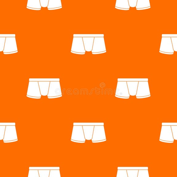 Boxers Underpants Pattern Vector Orange Stock Vector - Illustration of ...