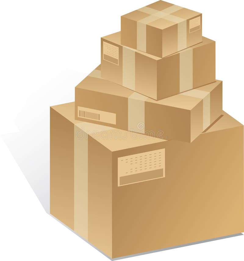 Falling Boxes stock illustration. Illustration of cartoon - 21176559