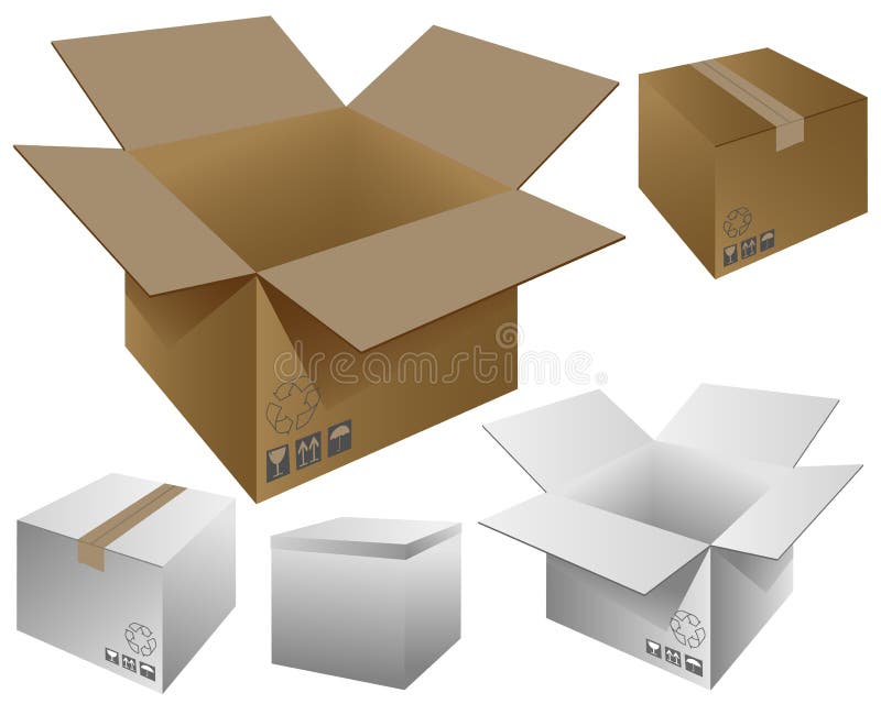 Shipping box vector stock vector. Illustration of background - 10080248