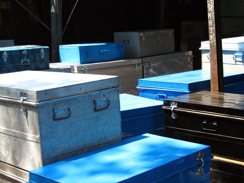 Boxes stock image. Image of color, empty, blue, filled - 4551627