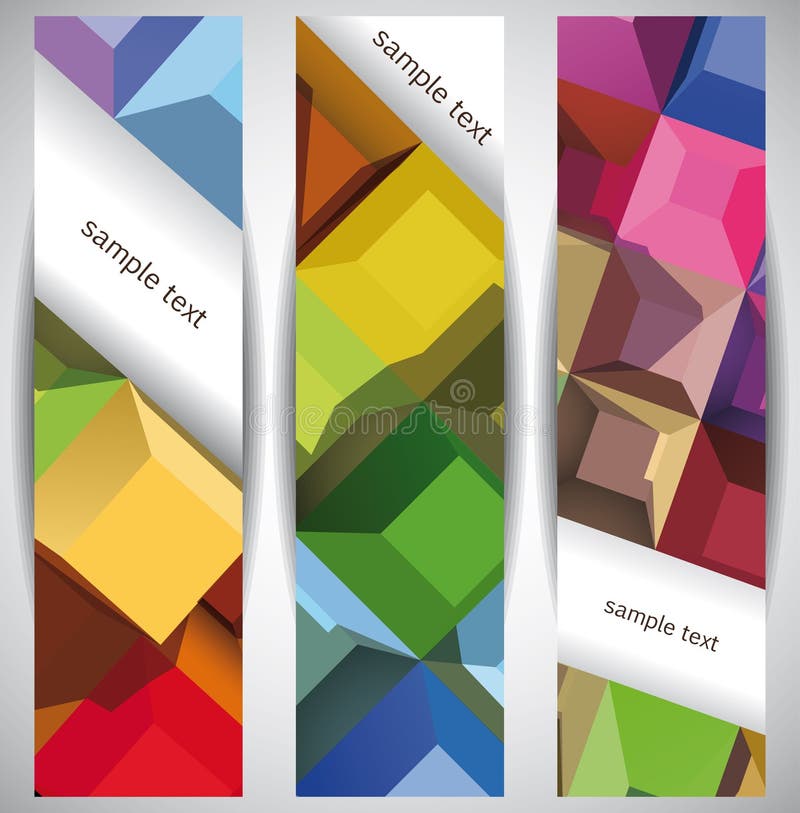 Mix Collection Vertical Banners Stock Vector - Illustration of label ...