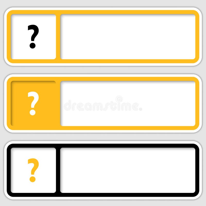 Boxes for Any Text with Question Mark Stock Vector - Illustration of ...
