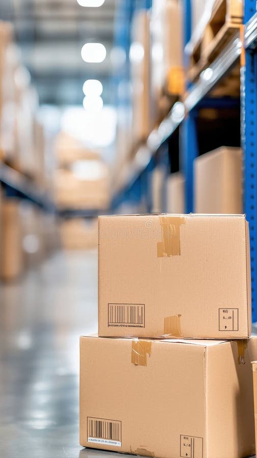 Boxes Arranged in a Warehouse Environment Illustrating the Importance ...