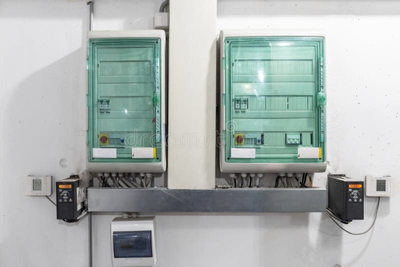 Boxes of Automated House Heating System Control Panel, Industrial ...