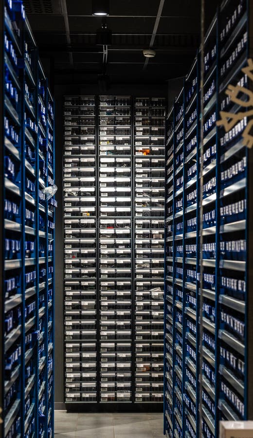 Boxes at Back Office of an Electronics Store.. Stock Image - Image of ...