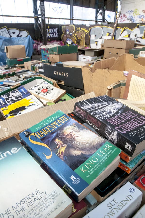 Boxes of Books, Waiting To Be Sorted at the Bookcycle UK Warehouse ...