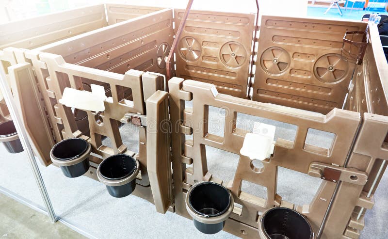 Boxes for calves stock image. Image of beef, production - 244603681