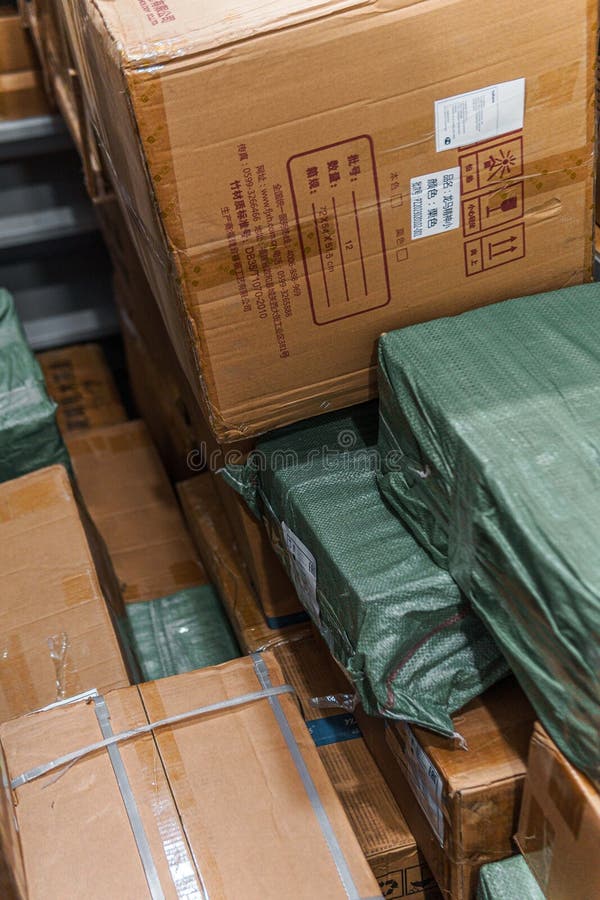 Boxes are Carefully Packed and Organized in Warehouse Storage for ...