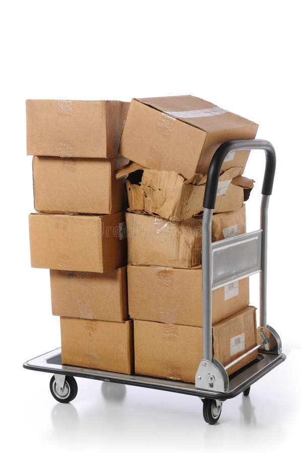 Boxes on cart stock photo. Image of boxes, shipping, dolly - 7063932