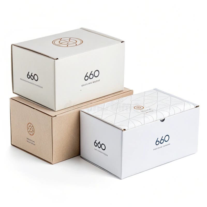 Boxes Design Isolated on White Background Stock Illustration ...