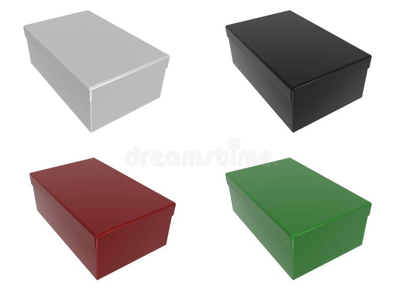 Boxes in different colors stock illustration. Illustration of colours ...