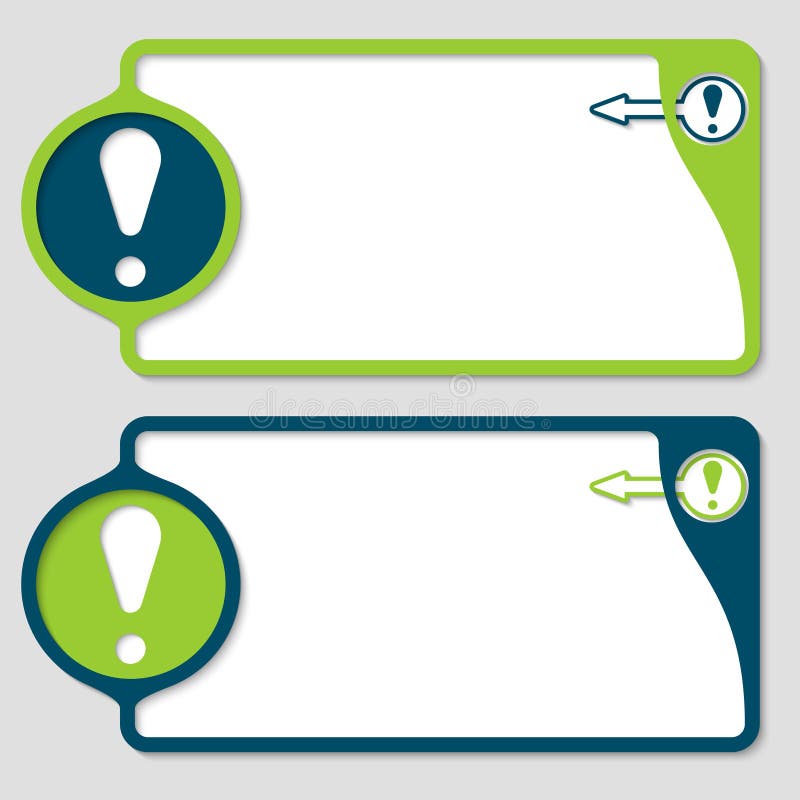 Boxes with Exclamation Mark Stock Vector - Illustration of frame, empty ...