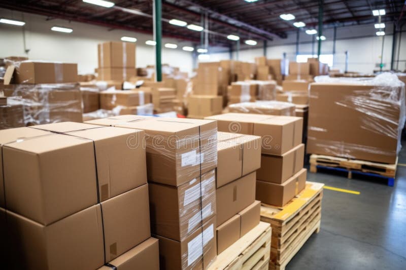 Boxes of Finished Products Ready for Shipping Stock Illustration ...