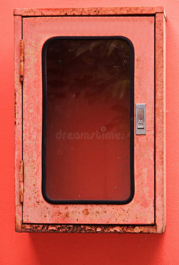 Boxes, Fire Extinguisher Hanging on the Wall Stock Photo - Image of ...