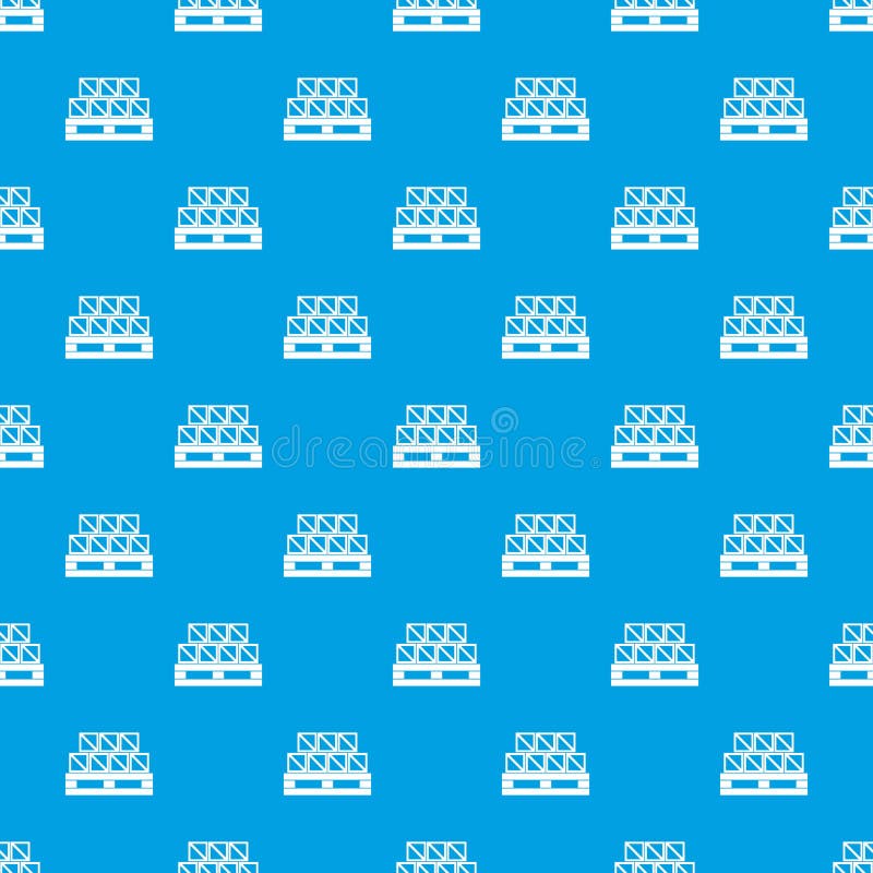 Boxes Goods Pattern Seamless Blue Stock Vector - Illustration of ...