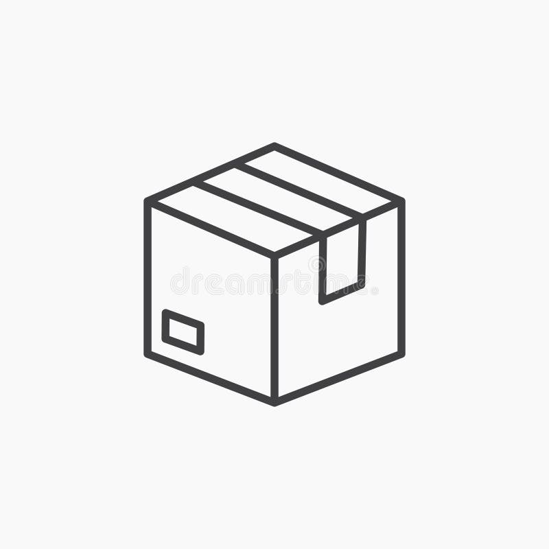 Boxesline in Thin Line Black Color. Flat Simple Vector Symbols ...