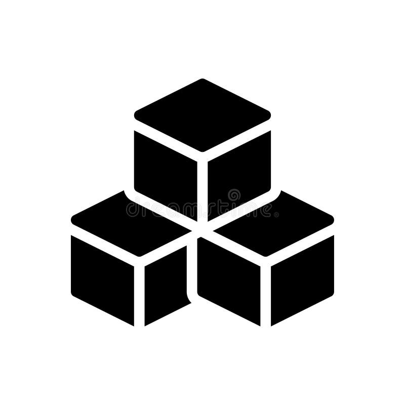 Boxes Vector Glyph Flat Icon Stock Vector - Illustration of perspective ...