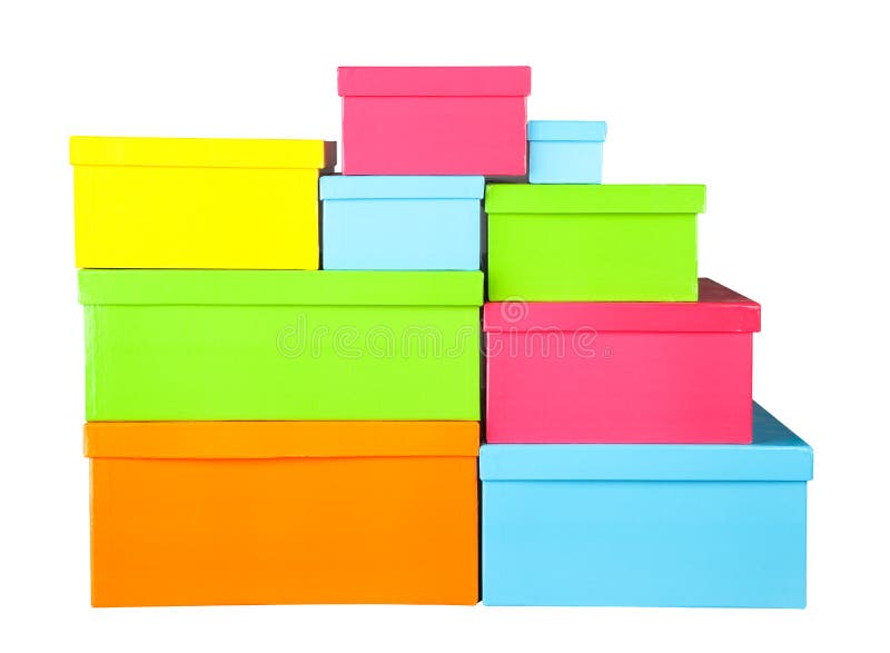 Boxes isolated on white stock image. Image of packing - 40974275