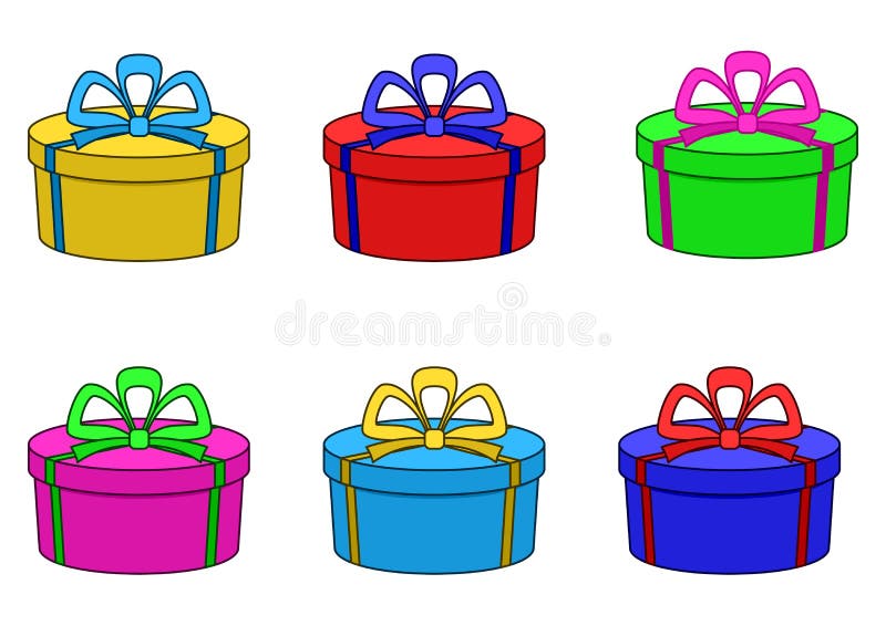 Boxes Multi-coloured, Round Stock Vector - Illustration of packing ...