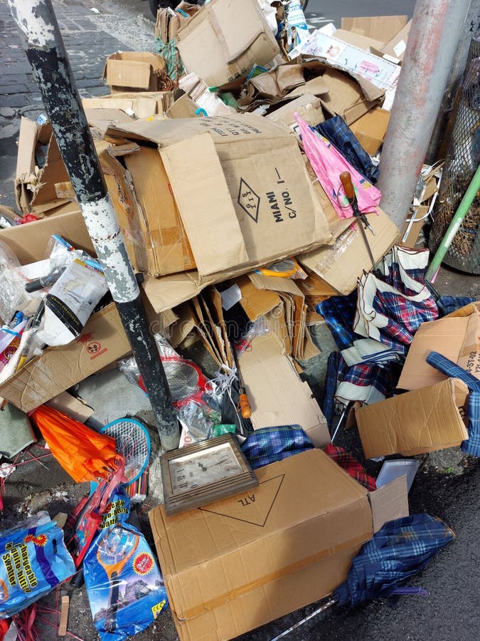 Boxes of New Old Stock Dumped in Corner of City Street Editorial Photo ...