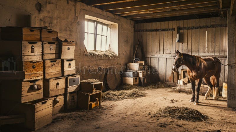 Boxes in the Old Horse Stable on the Farm Stable, Barn, Horse, Indoors ...