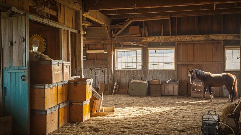 Boxes in the Old Horse Stable on the Farm Stable, Barn, Horse, Indoors ...