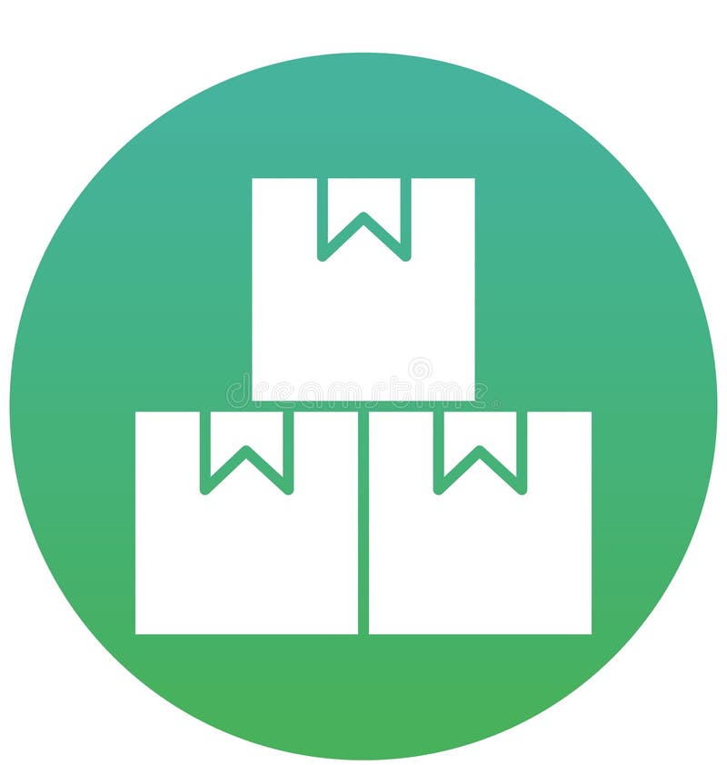 Boxes, Packages Isolated Vector Icon Can Be Easily Modified or Edit ...