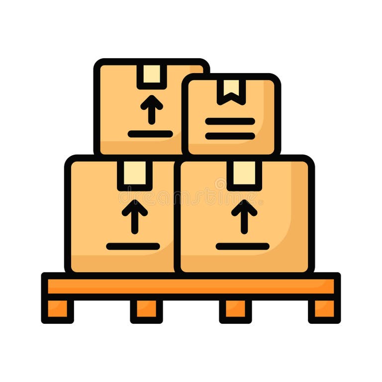 Boxes on a Pallet, Vector of Logistics Collection, Cargo Boxes Pallet ...