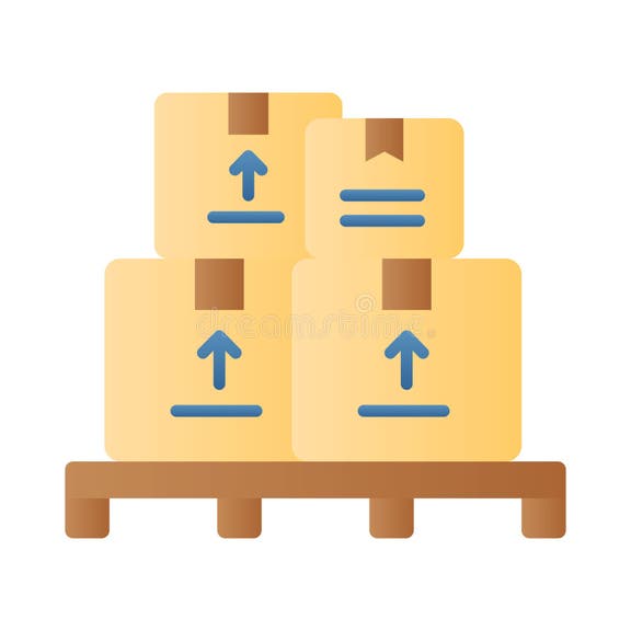 Boxes on a Pallet, Vector of Logistics Collection, Cargo Boxes Pallet ...