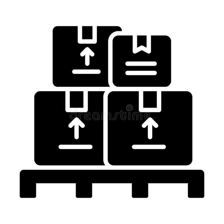 Boxes on a Pallet, Vector of Logistics Collection, Cargo Boxes Pallet ...