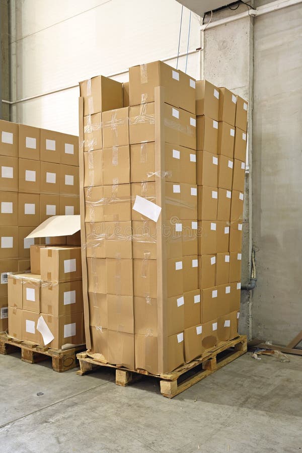 Pallet with Boxes stock image. Image of delivery, shipment - 110063161