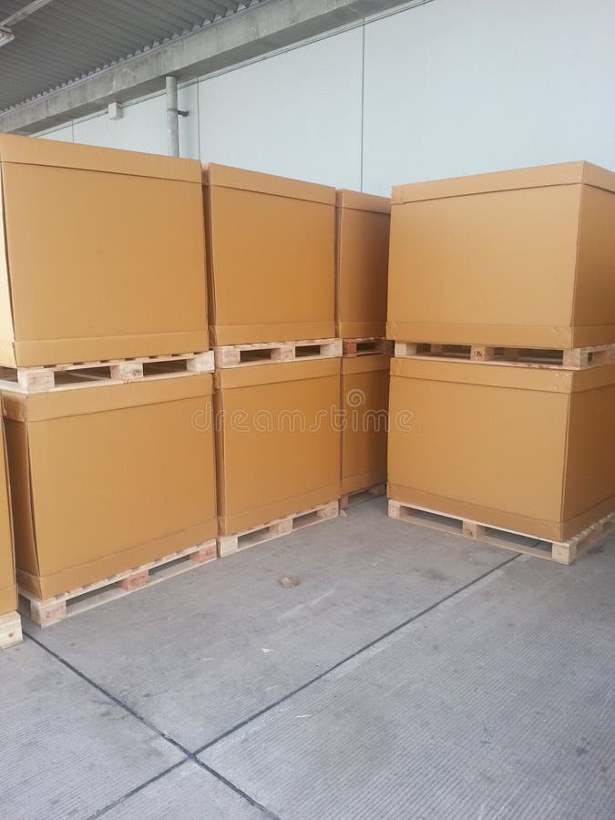 Boxes pallets stock image. Image of factory, indoors - 43561153